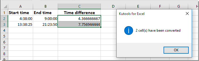 How To Convert Time Difference Between Two Times To Number hours 