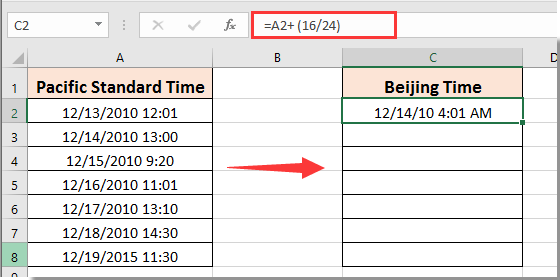 Wie Konvertiere Ich Datums Und Uhrzeitangaben In Excel Von Einer Zeitzone In Eine Andere 