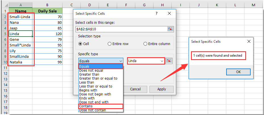 How To Count Cells With Specific Text In Selection In Excel 