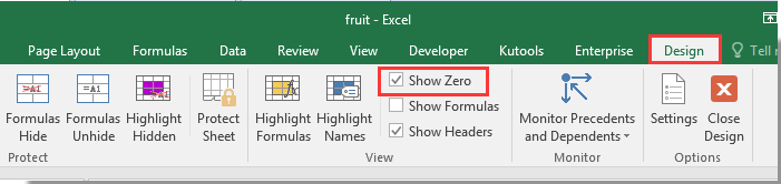 How to display or hide zero values in cells in Microsoft Excel?