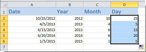 How To Extract Or Get The Year Month And Day From Date List In Excel 