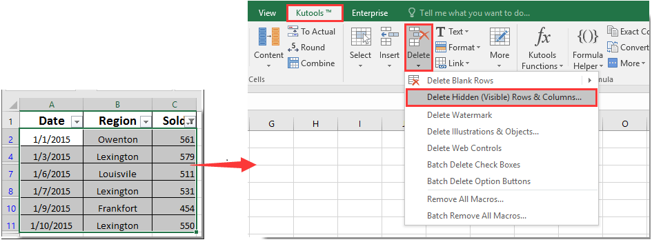 How To Filter A List And Delete The Rest Or Visible Rows In Excel 