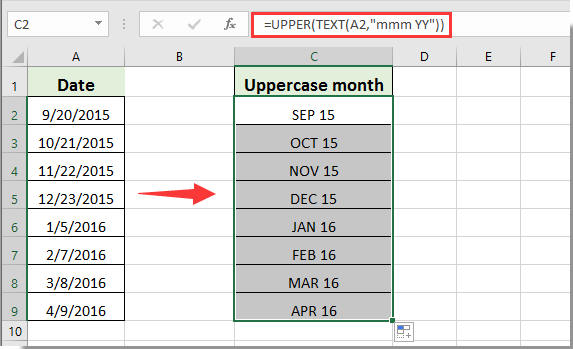 How To Format Dates To Uppercase Months In Excel 