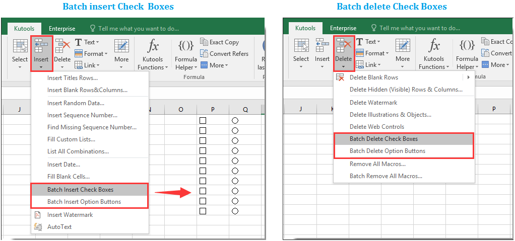 How To Set Checkbox In Excel