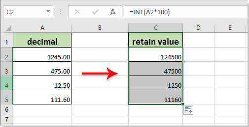 How To Remove All Decimal Points But Retain Value In Excel 