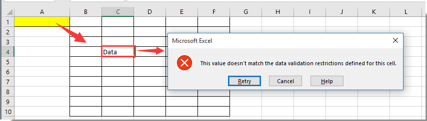 How To Restrict Value Entry input In A Cell Based On Another Cell Value In Excel 