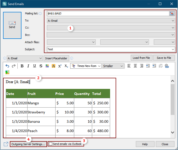 How To Send Email With Copying And Pasting A Specified Range Into Email