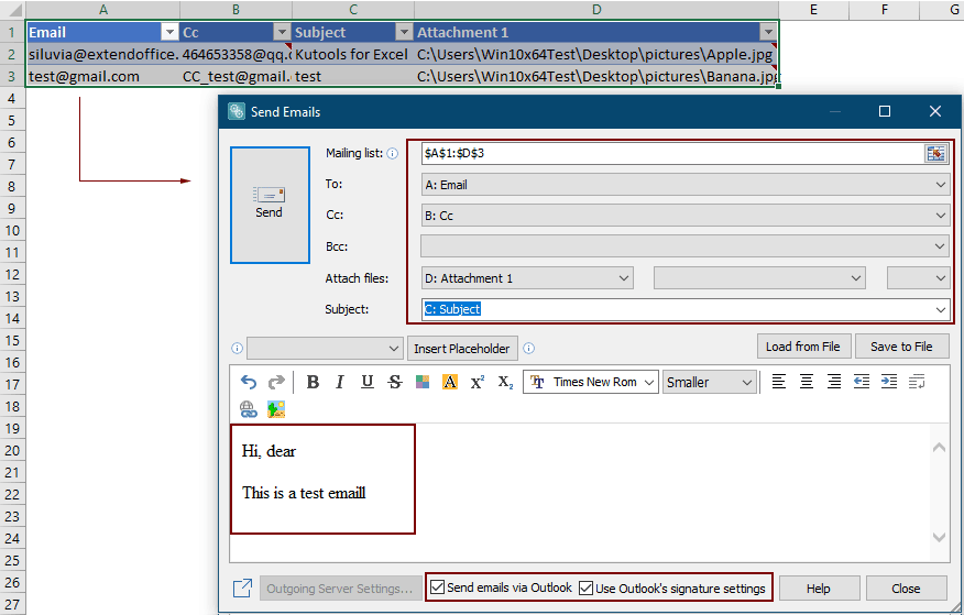 How To Send Email With Copying And Pasting A Specified Range Into Email