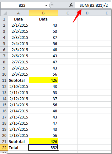 How To Sum Values Without Or Exclude Subtotals In Excel 