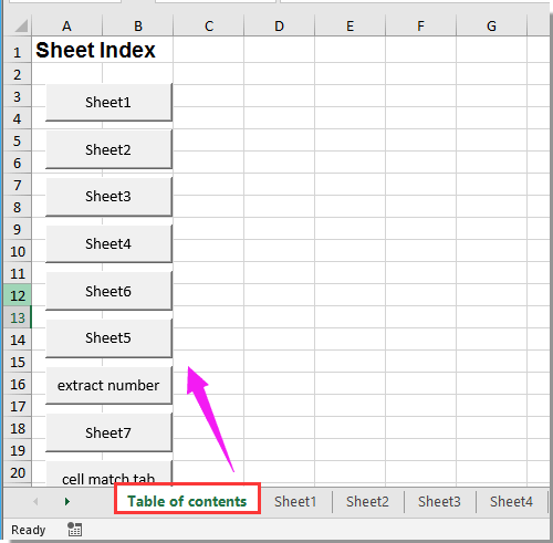 How To Create A Table Of Contents For All Spreadsheets Tab Name With Hyperlinks In Excel 