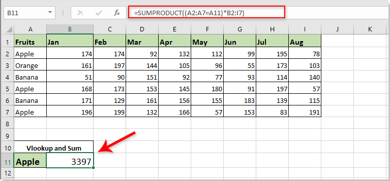 How To Use Vlookup And Sum In Excel 