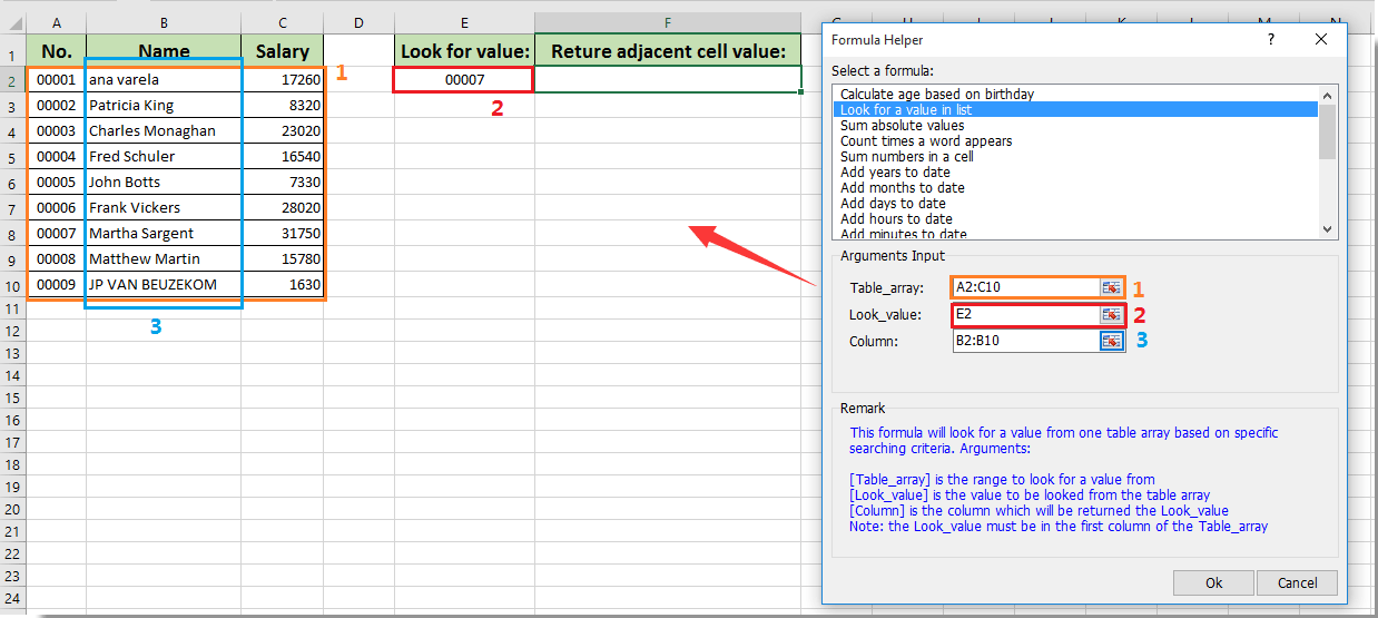 How To Vlookup Return Value In Adjacent Or Next Cell In Excel 