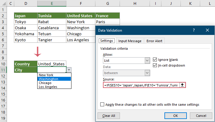 Conditional Drop Down List With IF Statement 5 Examples 