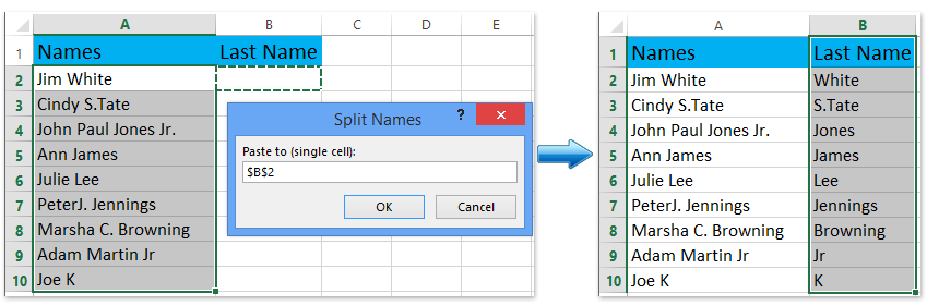 How To Sort Full Names By Last Name In Excel 