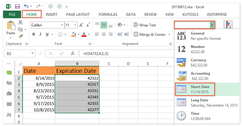 How To Calculate Expiration Dates In Excel 