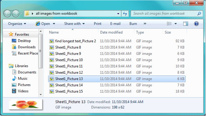 How to export all images at once from Excel?