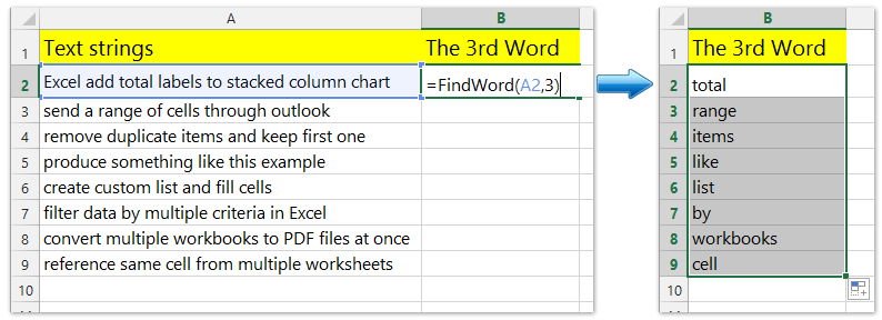 How To Extract First Last Nth Word From Text String In Excel 