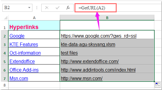 How To Extract Actual Addresses From Hyperlinks In Excel 