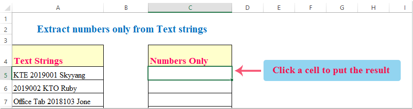 How To Extract Number Only From Text String In Excel 