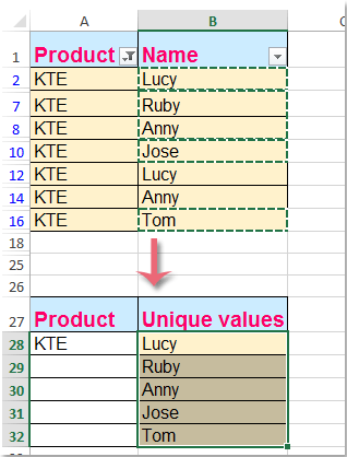 Como extrair valores únicos com base em critérios no Excel?