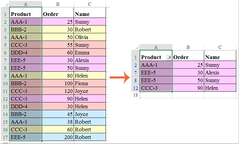 How To Filter Or Select Cells By Cell Color In Excel 