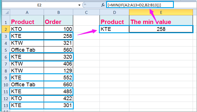 How To Use Excel To Find The Lowest Value In A Range Based On Criteria 