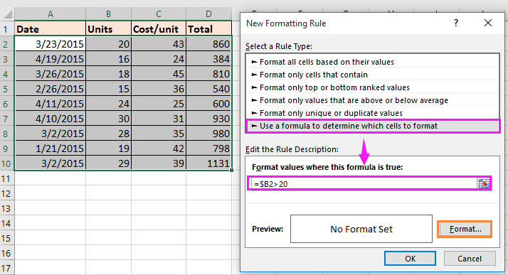How To Format Entire Row Based On One Cell In Excel 