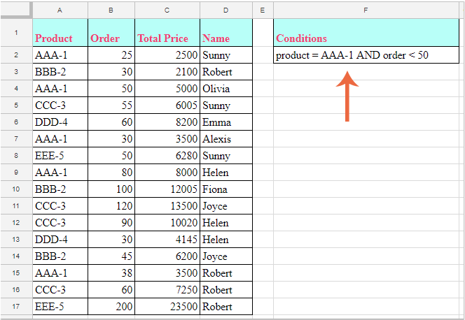 How To Filter Data By Multiple Conditions In Google Sheets 