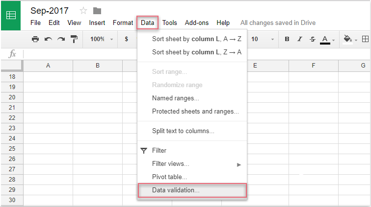 How To Insert Drop Down List In Google Sheet 