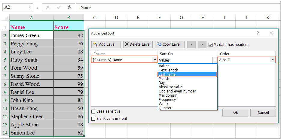 How To Sort Full Names By Last Name In Google Sheets 