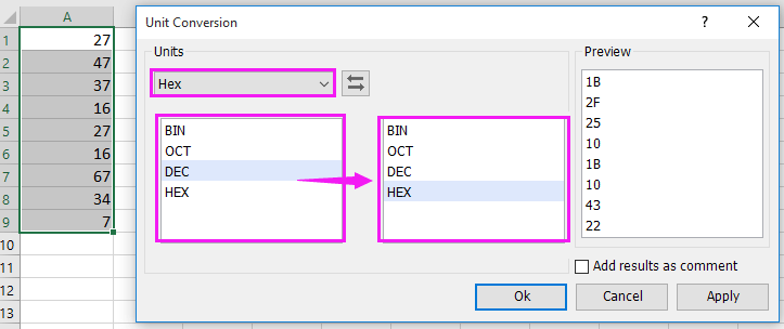 How To Convert Hex Number To Decimal Number In Excel 
