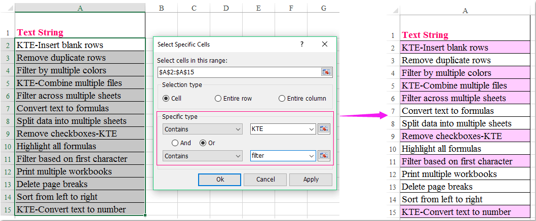 How To Apply Conditional Formatting Search For Multiple Words In Excel 