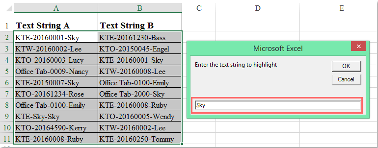How To Highlight Specific Text Within A Cell Based On Other Text 