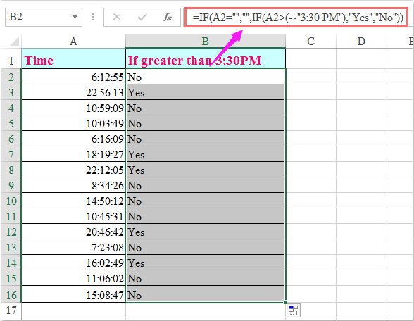 How To Check If Time Is Greater Than Or Less Than A Specific Time In Excel 