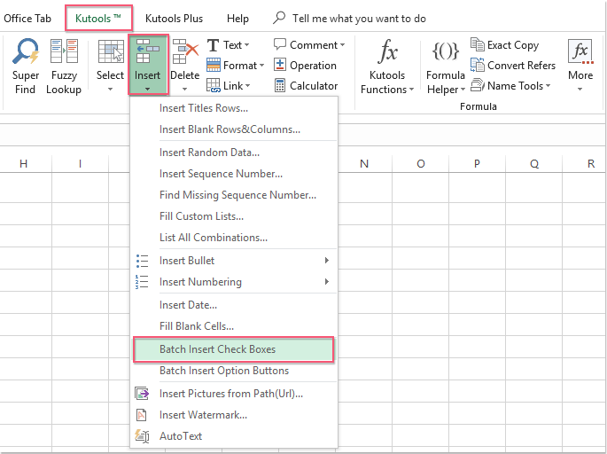 How To Quickly Insert Multiple Checkboxes In Excel 