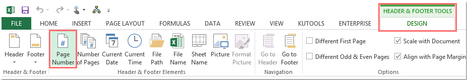 How To Insert Page Number Into Cell Header Footer In Excel 
