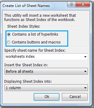 How to quickly insert sheet names in cells in Excel?