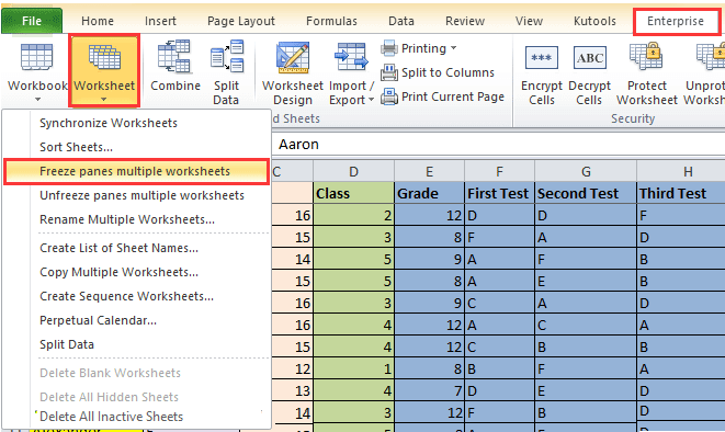 How To Keep Column Header Viewing When Scrolling In Excel 