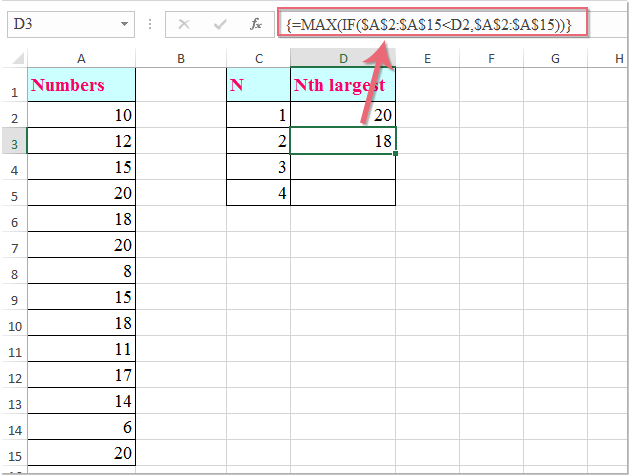 How To Find And Get The Nth Largest Value Without Duplicates In Excel 