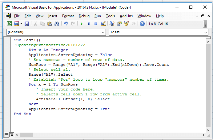 How To Loop Through Rows Until Blank In Excel Column 