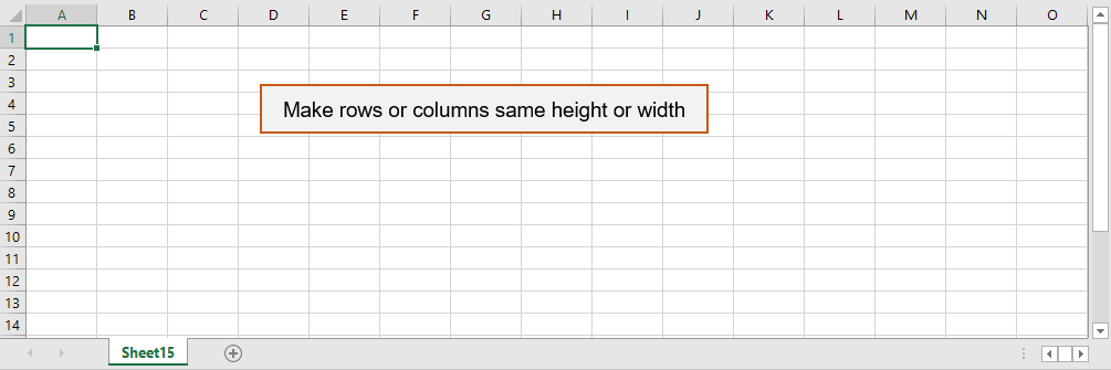 How To Make All Rows Same Height Or Columns Same Width In Excel 