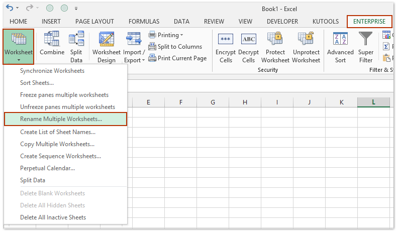 How To Name Sheets Based On Cell Values from List In Excel 
