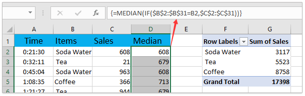 Come Calcolare La Mediana In Una Tabella Pivot Di Excel 