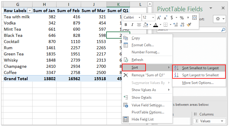 Pivot Table Order By Value Decoration For Wedding