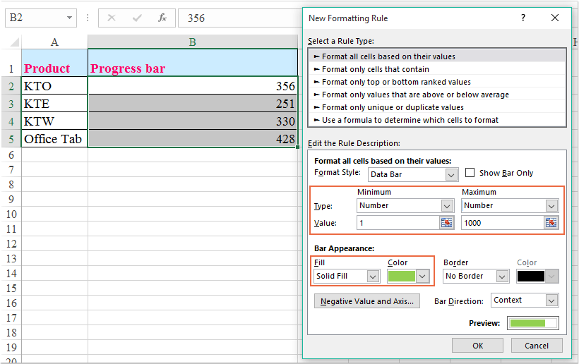 How To Create Progress Bar Chart In Excel 