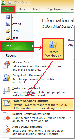  How To Protect Workbook Structure In Excel 
