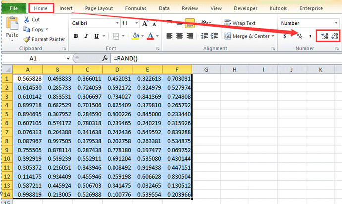 How To Generate Random Decimal integer Numbers In Excel 