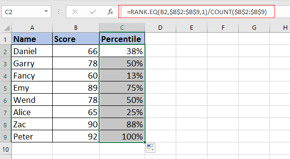 How To Calculate Percentile In Excel