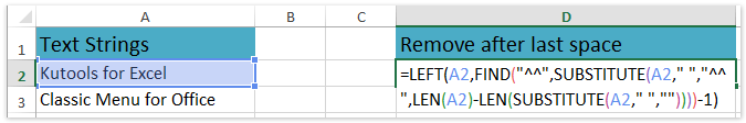 How To Remove All Characters After The First last Space From Cells In 