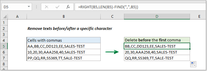 How To Remove Everything After A Character In Excel Howtoremovee